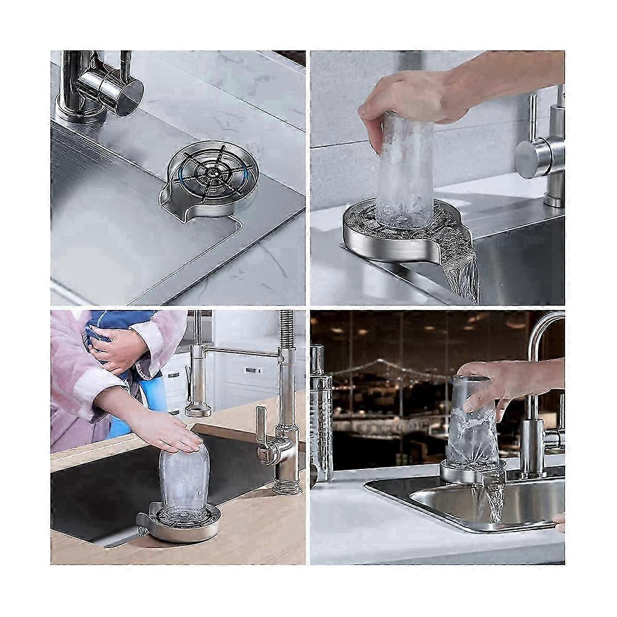 Sink Glass Rinser, Stainless Steel Kitchen Glass Rinser, Family Bar Caf ...