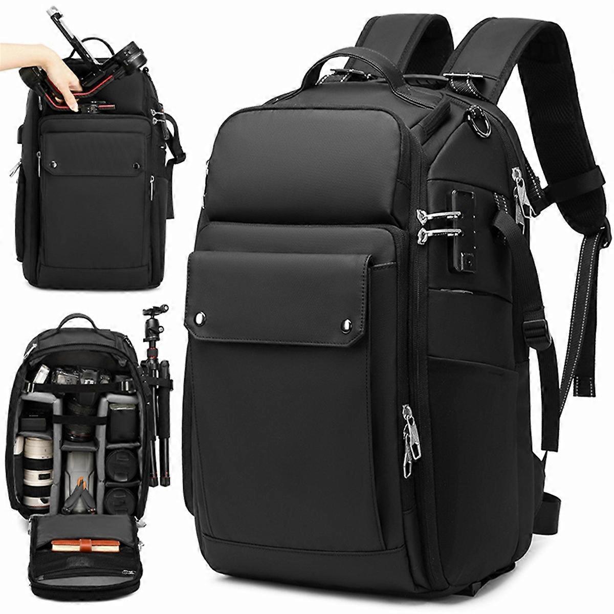 Photography Camera Backpack Waterproof Professional DSLR Camera Bag ...