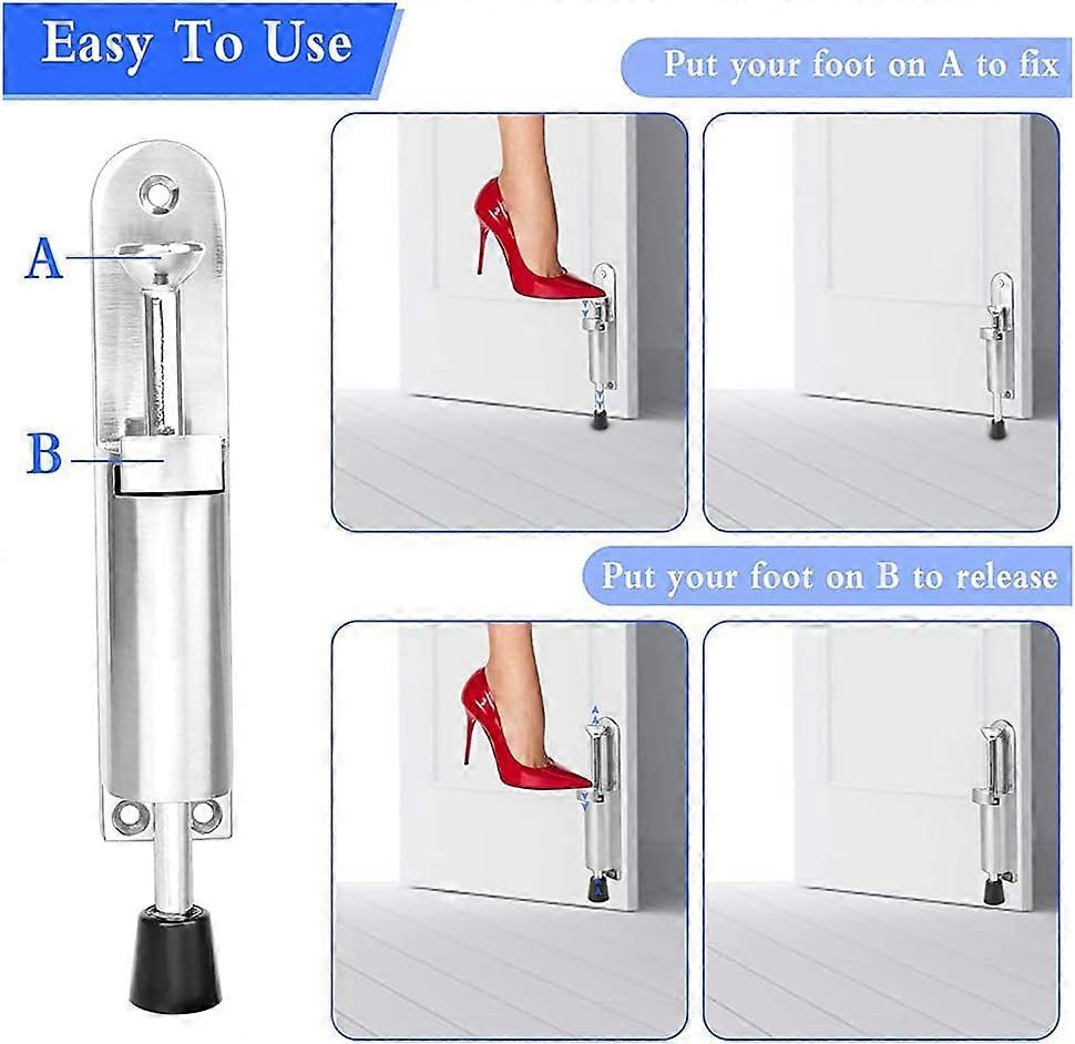 Spring Loaded Metal Door Stop, Foot Operated Door Stop, Spring Loaded ...