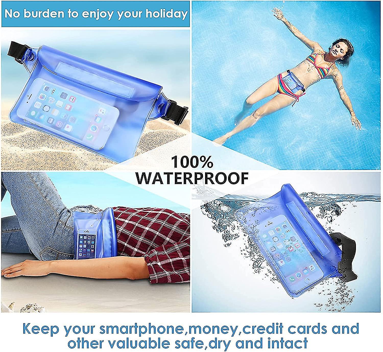 2pack Waterproof Pouch Bag With Adjustable Waist Strap Gift | Fruugo UK