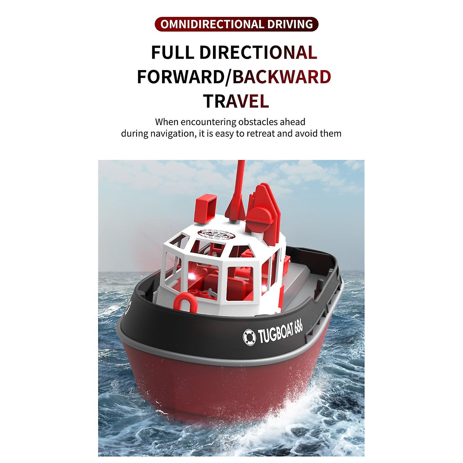 Remote Control Boat, 1:72 Remote Control Boat for Pool & Lake, 2.4GHz ...