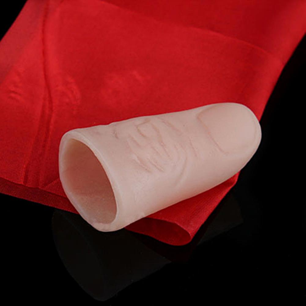 Magic Trick Props Close Up Vanish Appearing Plastic Finger Thumb Tip + Red Silk | Fruugo UK