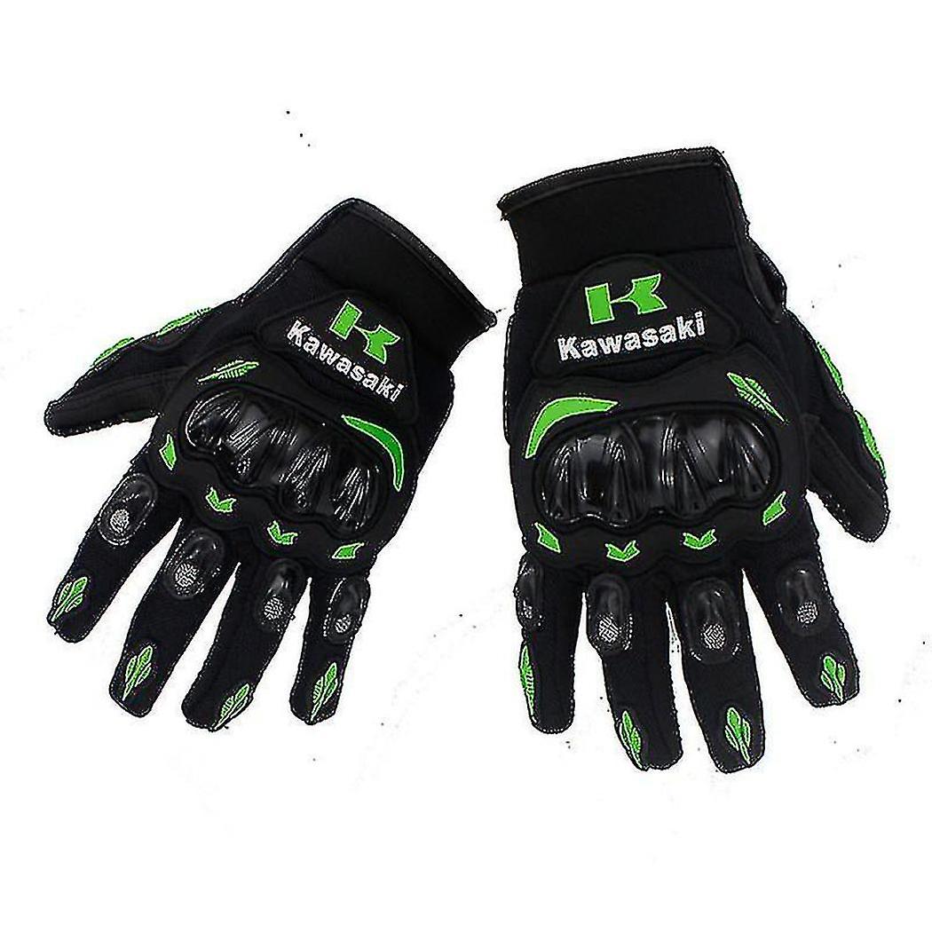 Kawasaki Breathable Motorcycle Full Finger Gloves Off-road Racing ...