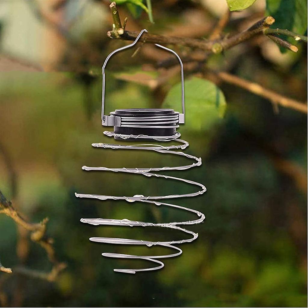 Solar Spiral LED Light Hanging Lantern Solar Spring-Shaped Garden Light ...