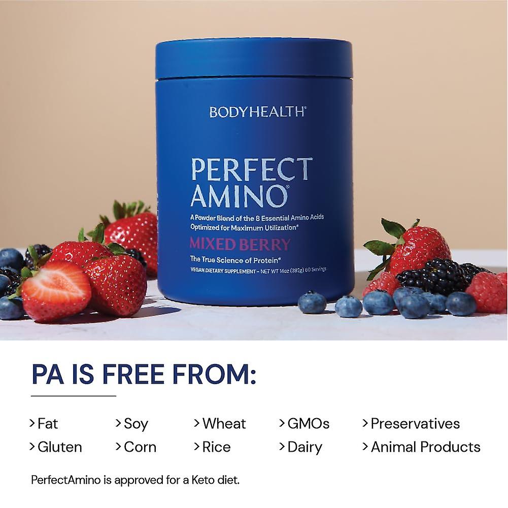 BodyHealth Perfect Amino Powder Mixed Berry 60 Servings 13.92 oz 394.8g ...