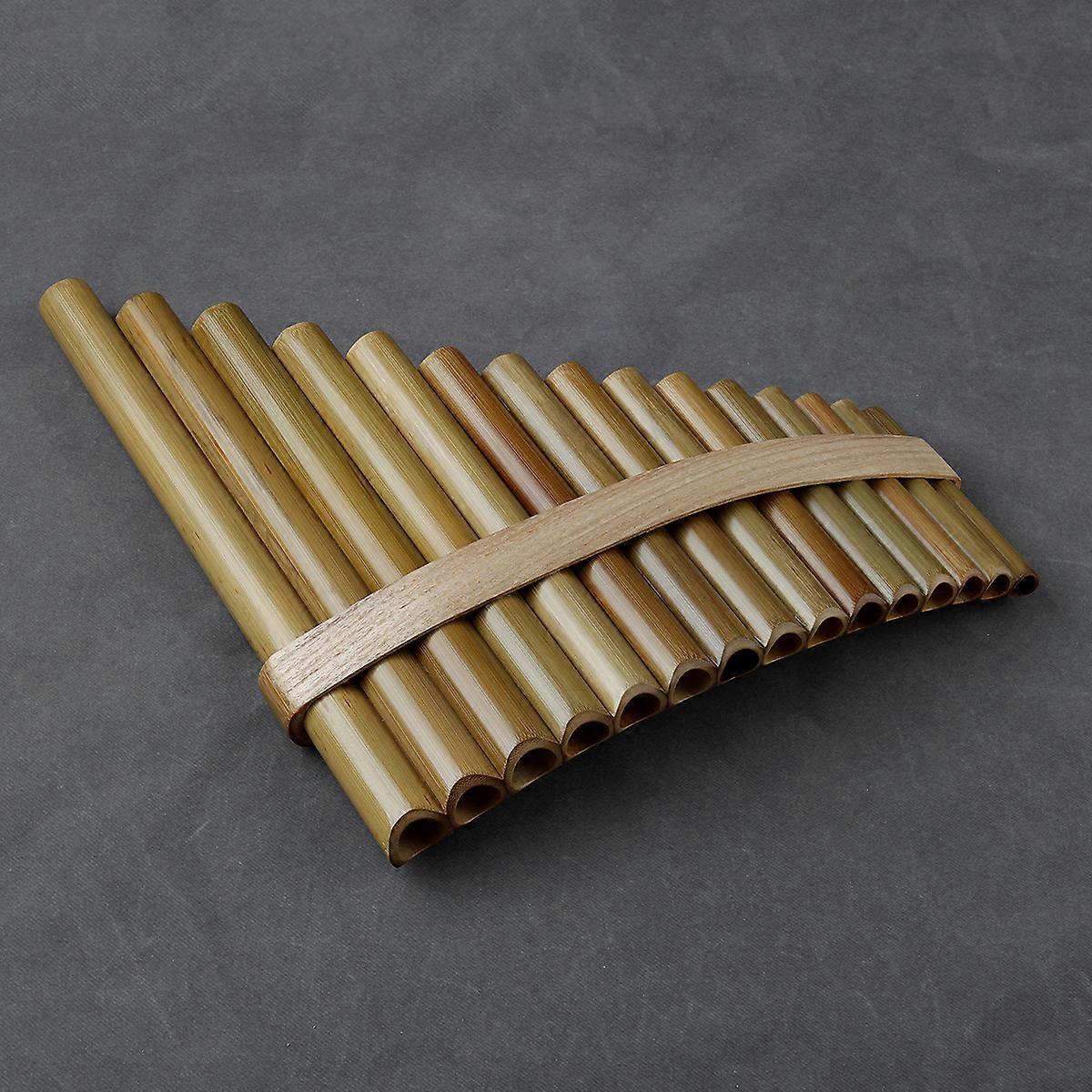 15 Pipes Pan Flute G Key Folk Musical Instruments For Colour Flute De ...