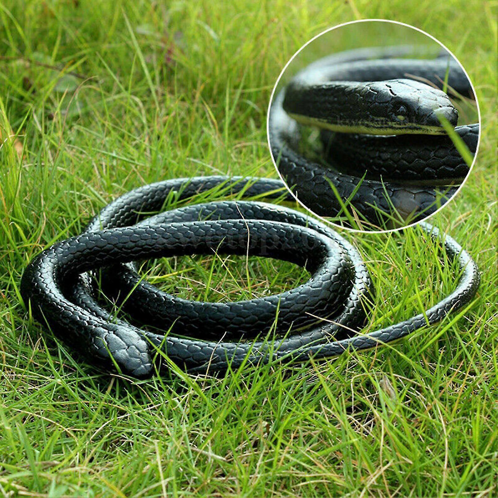 Jiyuge Fake Snake Toy Vivid Appearance Smooth Surface Long Snake Toy ...