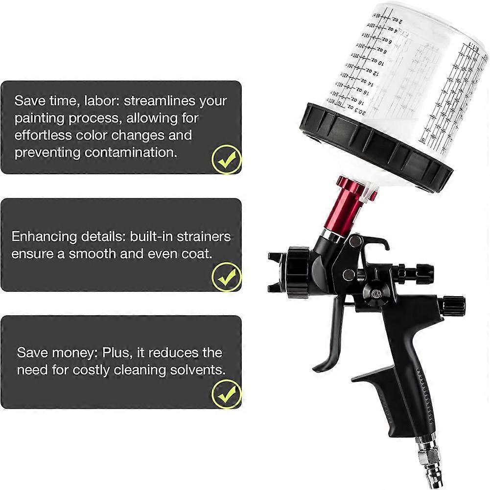 600ml Disposable Paint Cup with Connector Sprayer Cup Paint Mixing Cup ...