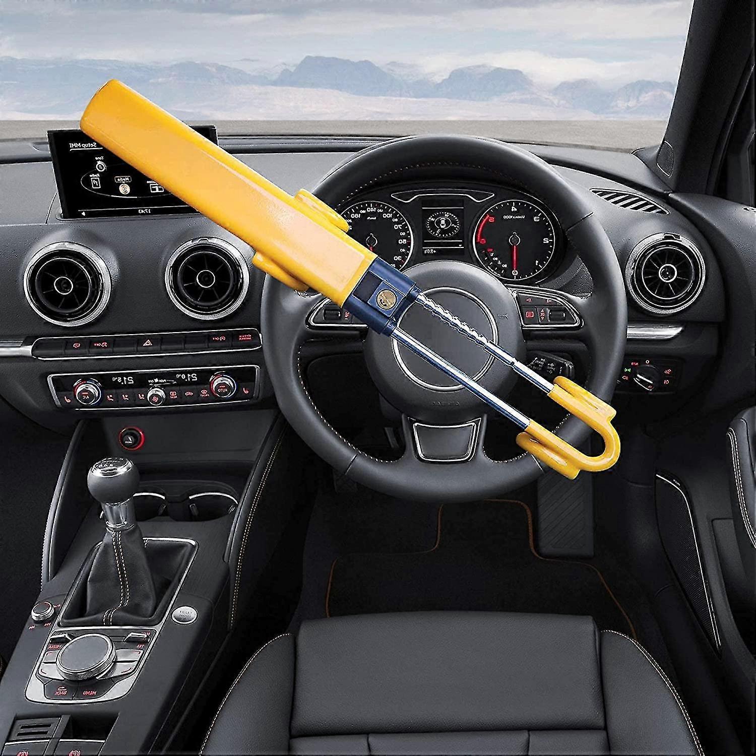High Visibility Car Anti-theft Rod Car Steering Wheel Anti-theft Bar ...