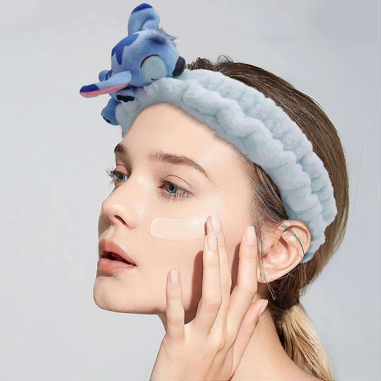 Stitch Headband Scrunchie Shower Spa Makeup Head Wraps Stitch Plush ...