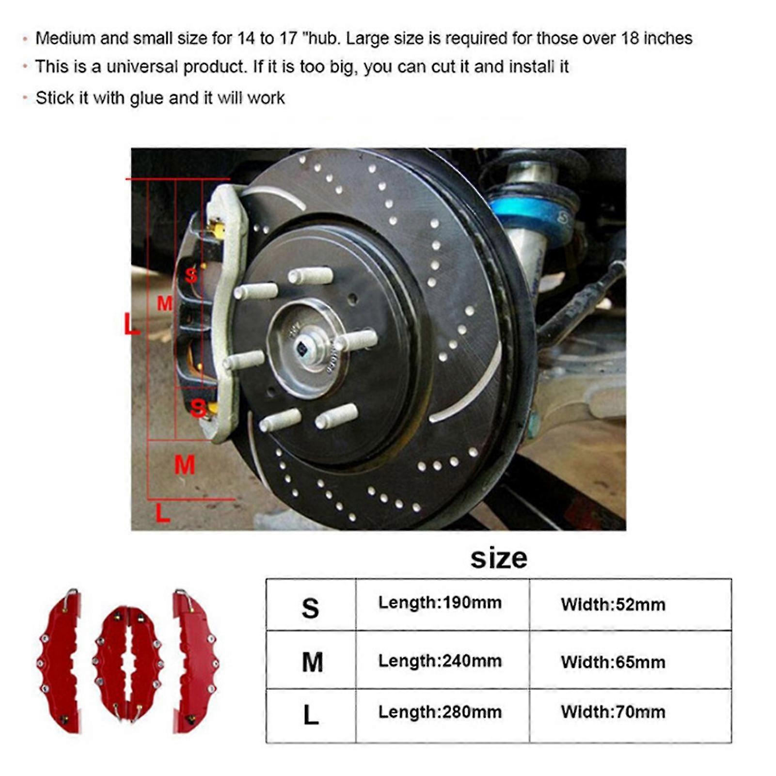 Brake Caliper Aesthetic Cover Red Powder Coat Finish Brake Caliper ...