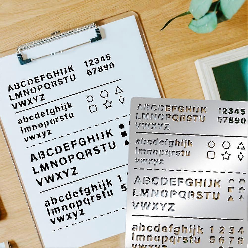 Metal Letter Stencils Upper and Lower Case Letters Pentagrams Triangles ...