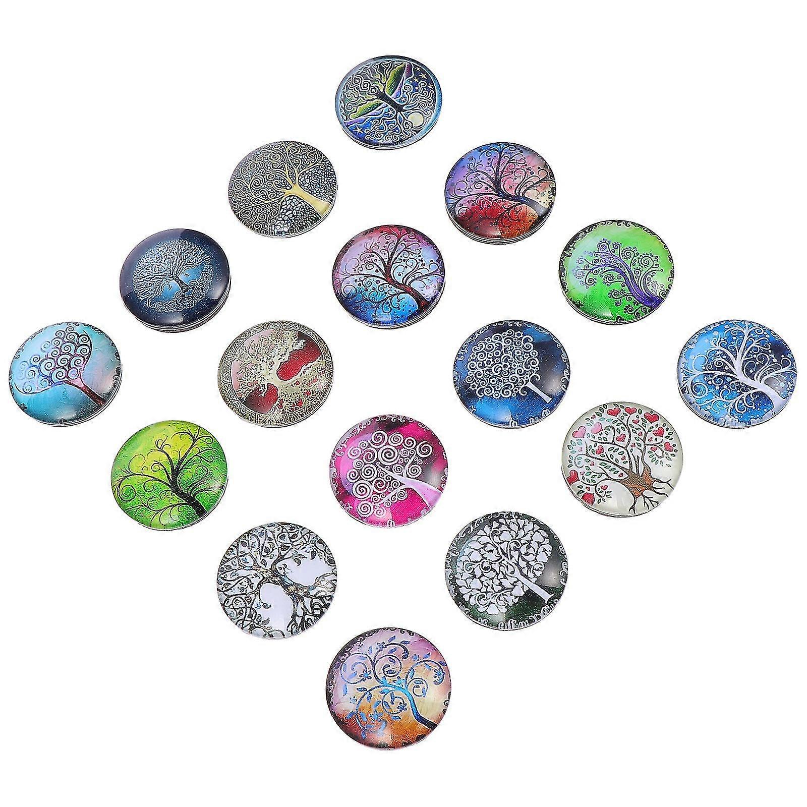 16pcs Tree Shape Fridge Magnets Crystal Glass Refrigerator Magnet ...