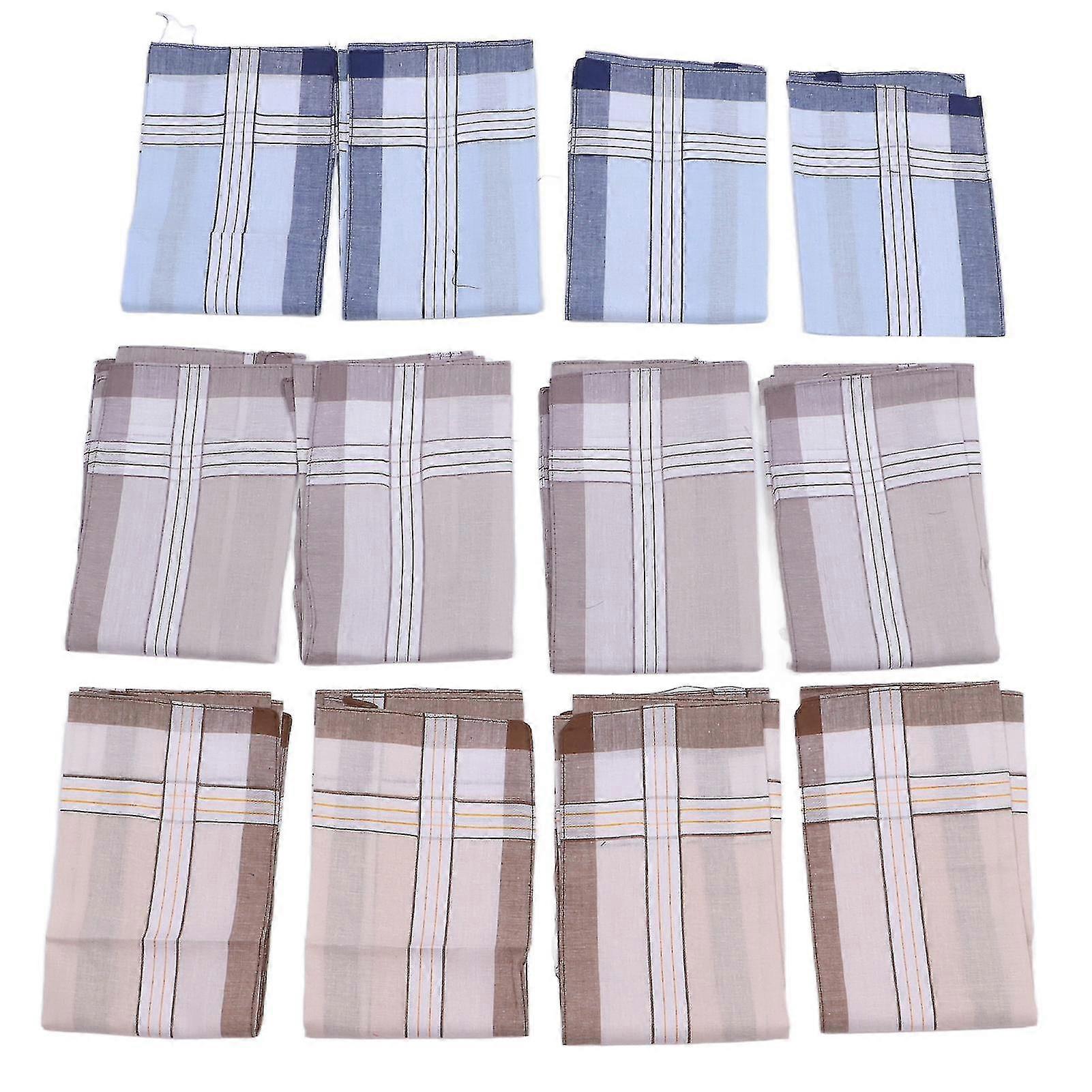 12 Pcs 40cm Cotton Men Handkerchiefs Elderly Handkerchief Sweat ...