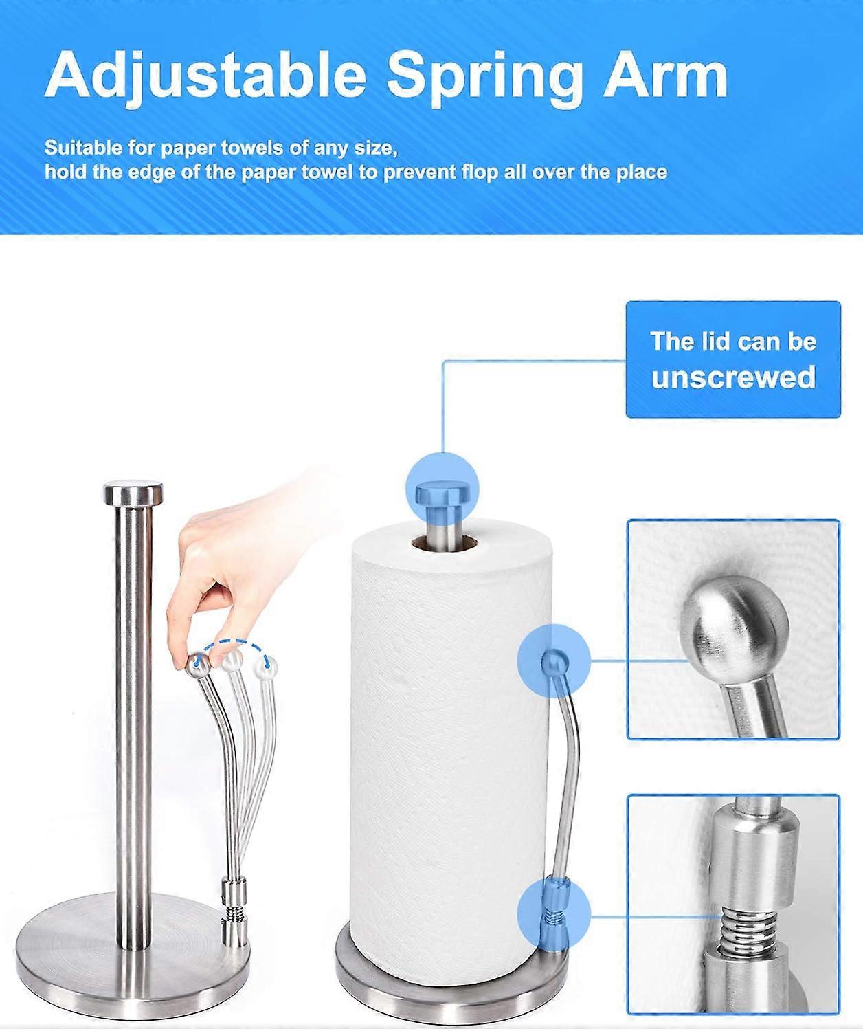 Upgraded Kitchen Roll Holder with Tension Arm [Delicate& Practical ...