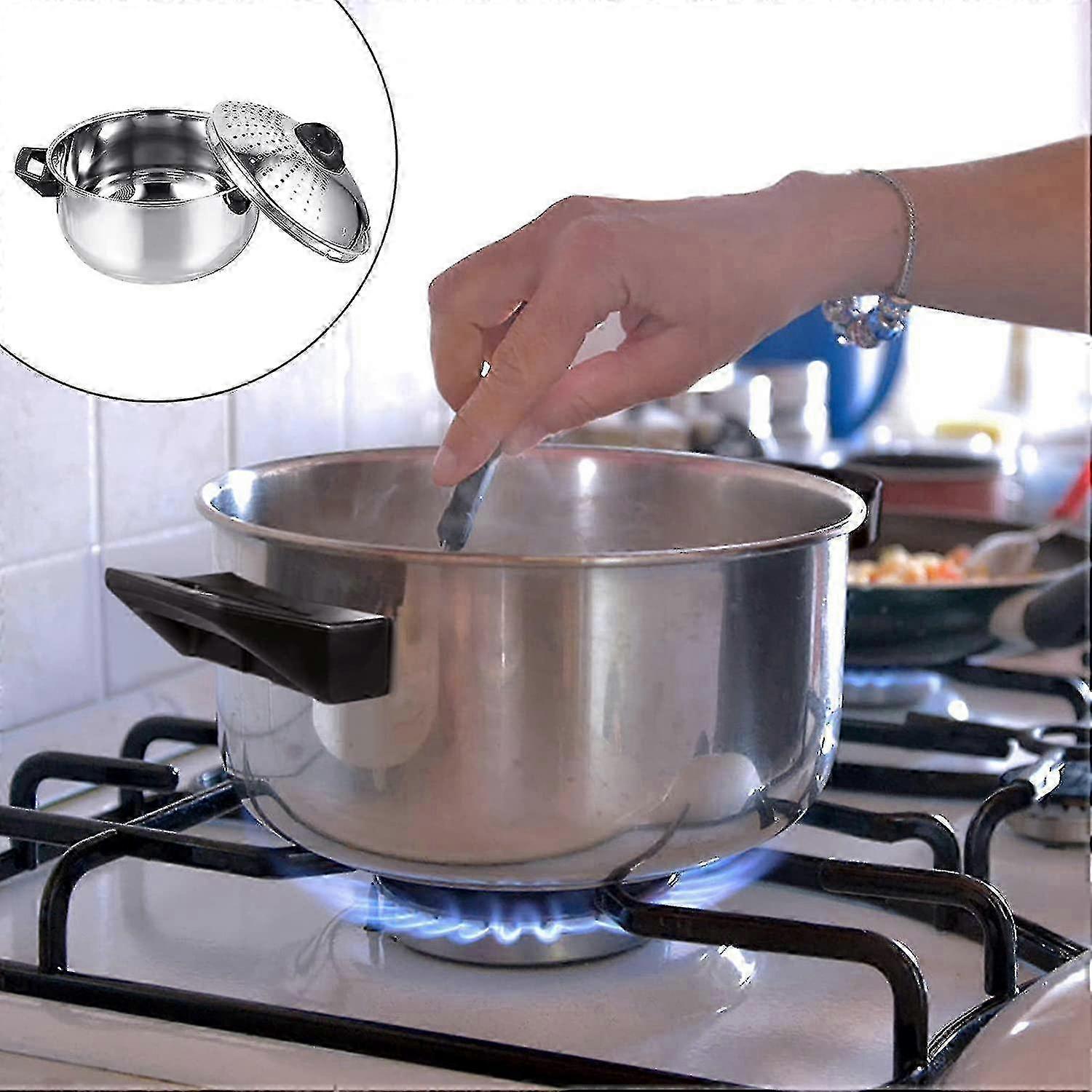 Stainless Steel Noodle Pot Strainer Insert Stock Pot Pasta Stock Pot ...
