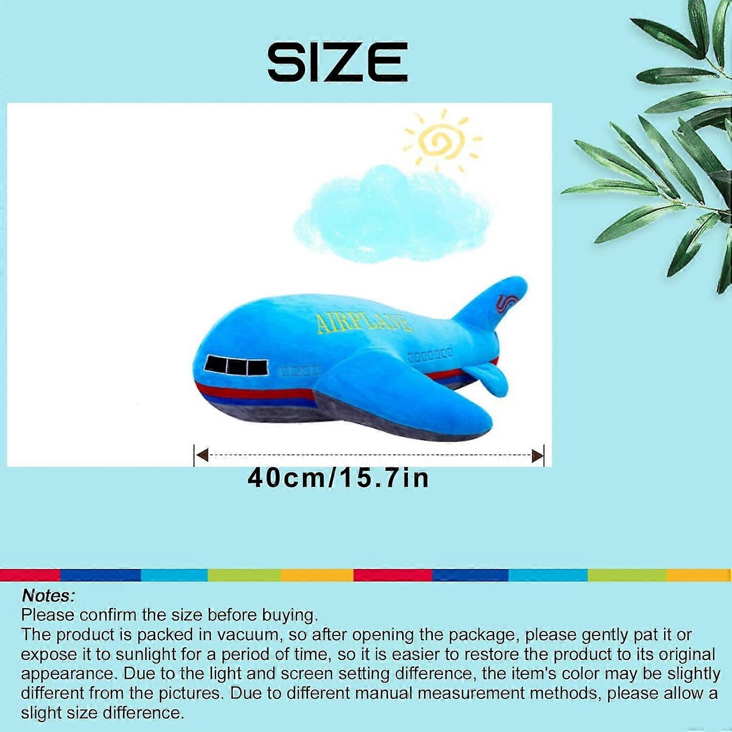15.7" Airplane Plush Stuffed Aircraft Pillow Model Toy,Gifts for Boys ...