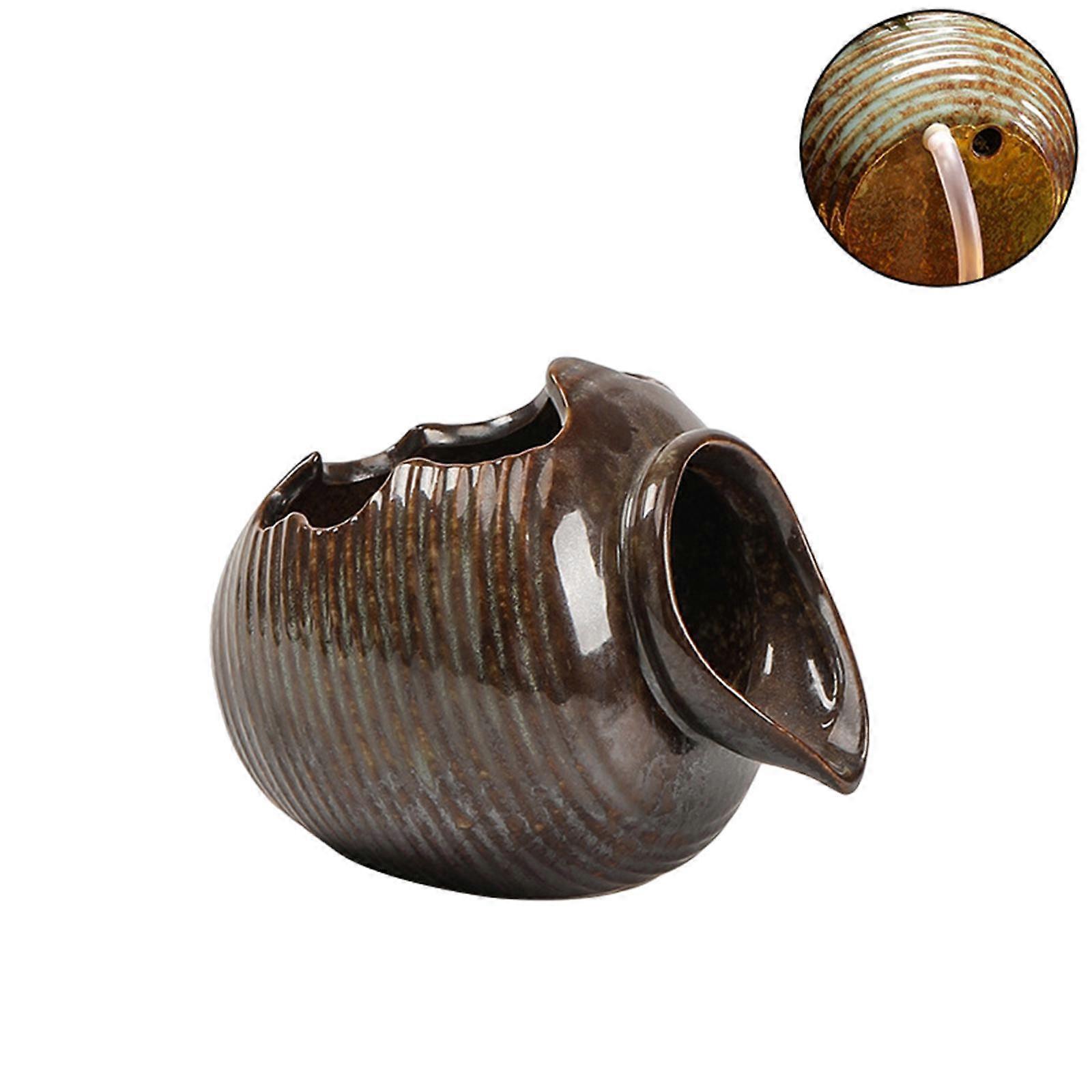 Waterfall Water Fountain Jar Clay Pot Accessory Flowing Water Ornament ...