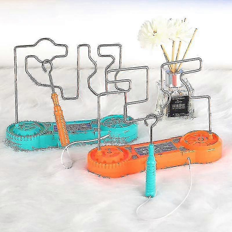 Orange Electric Shock Toy Touch Maze Wire Game For Kids Collision ...