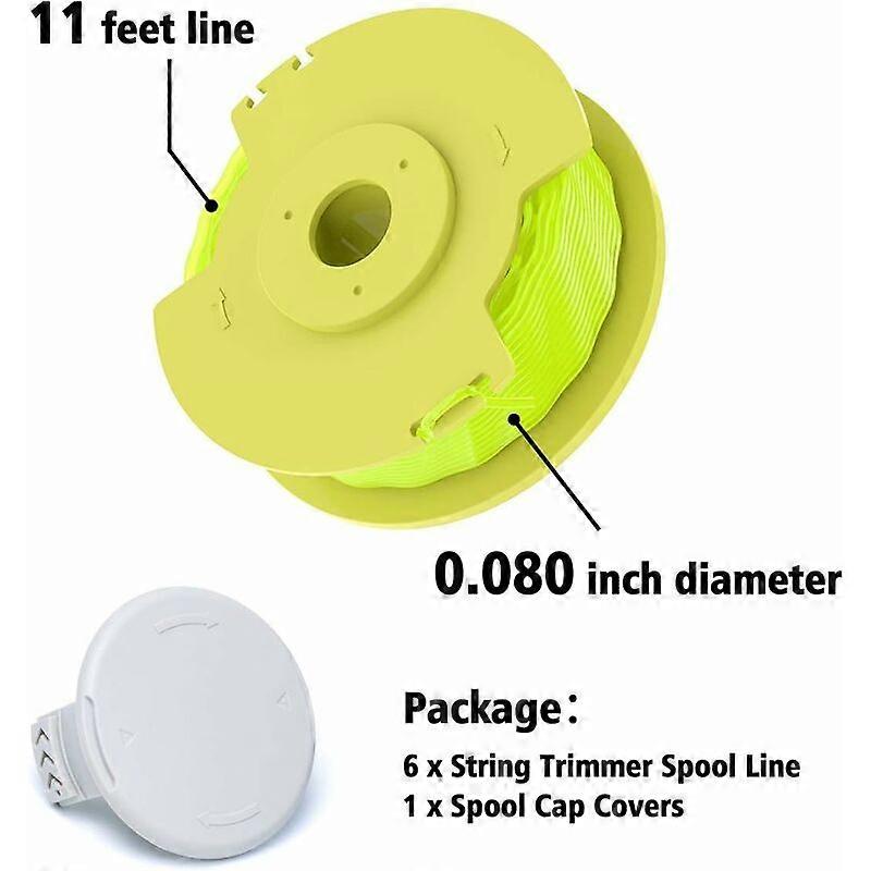 Weed Spool and Cap Set Compatible with Most Ryobi Cordless Trimmers 0.2 ...