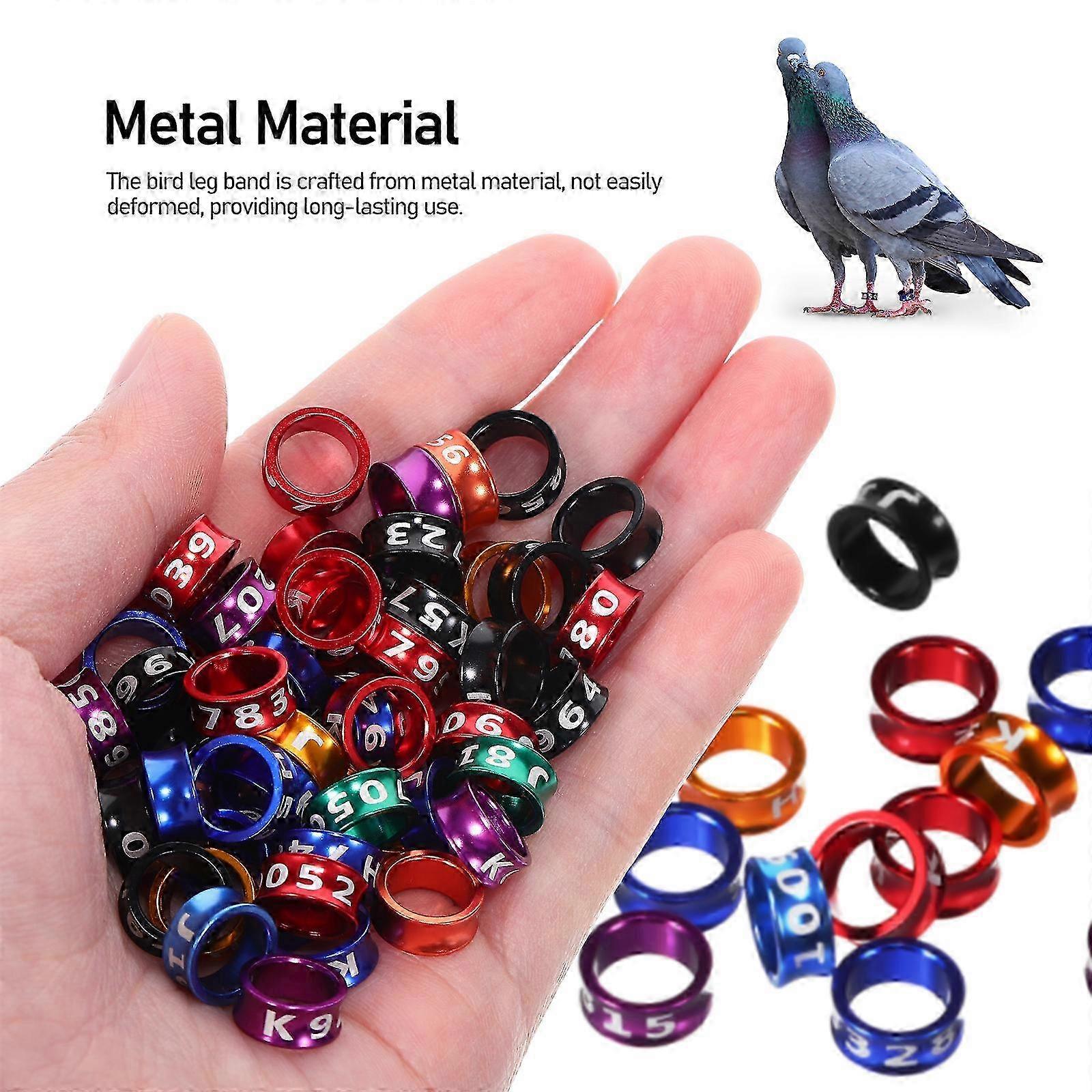 50 Pcs Bird Leg Bands Chicken Leg Bands Pigeons Rings Chicken Bands ...