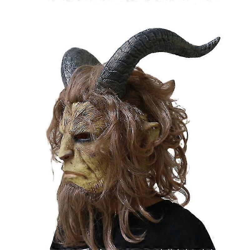 Beast Costume Cosplay Mask Adult Halloween Mask With Wig for Me | Fruugo UK