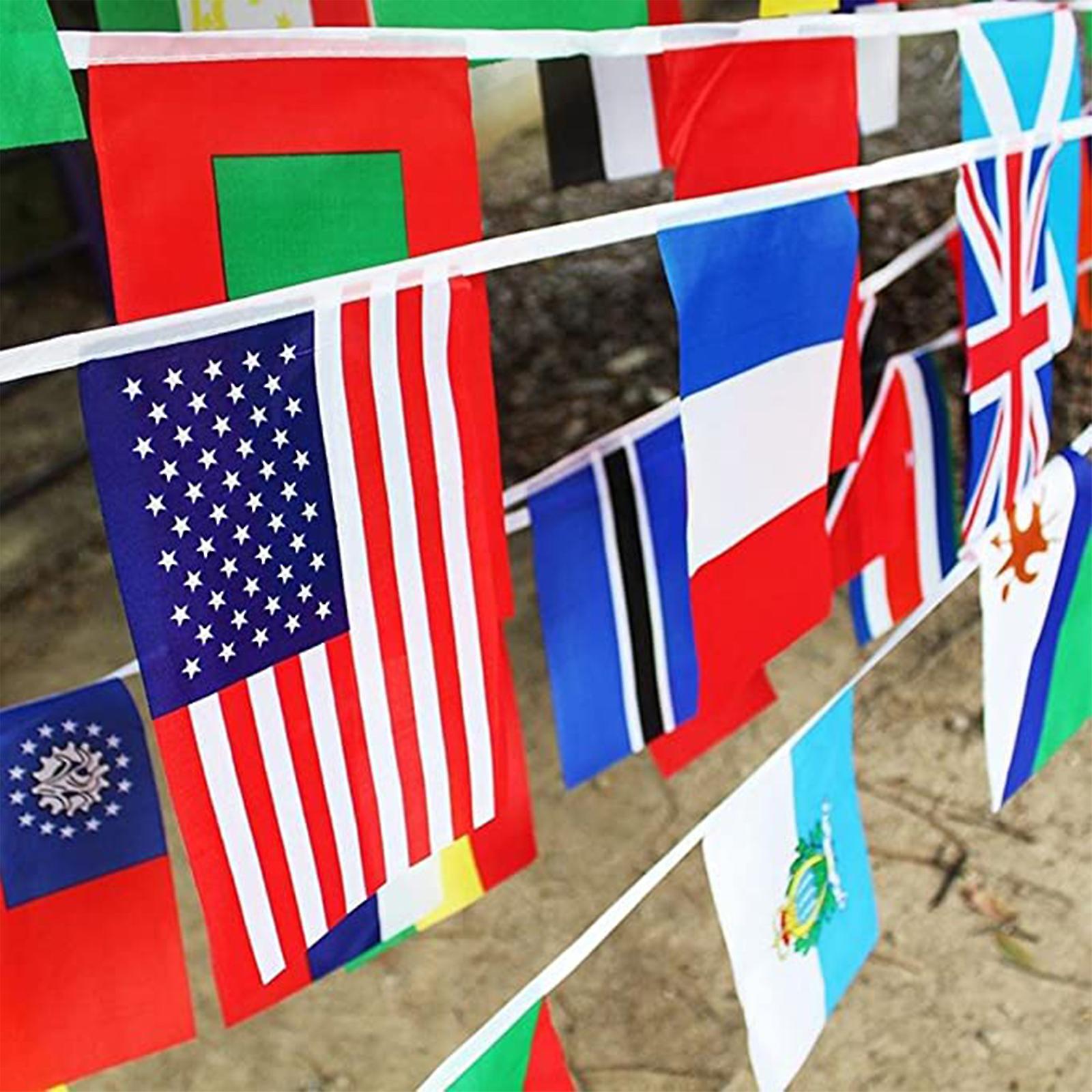 100 Countries String Flags International Banners Bunting Pennant ...