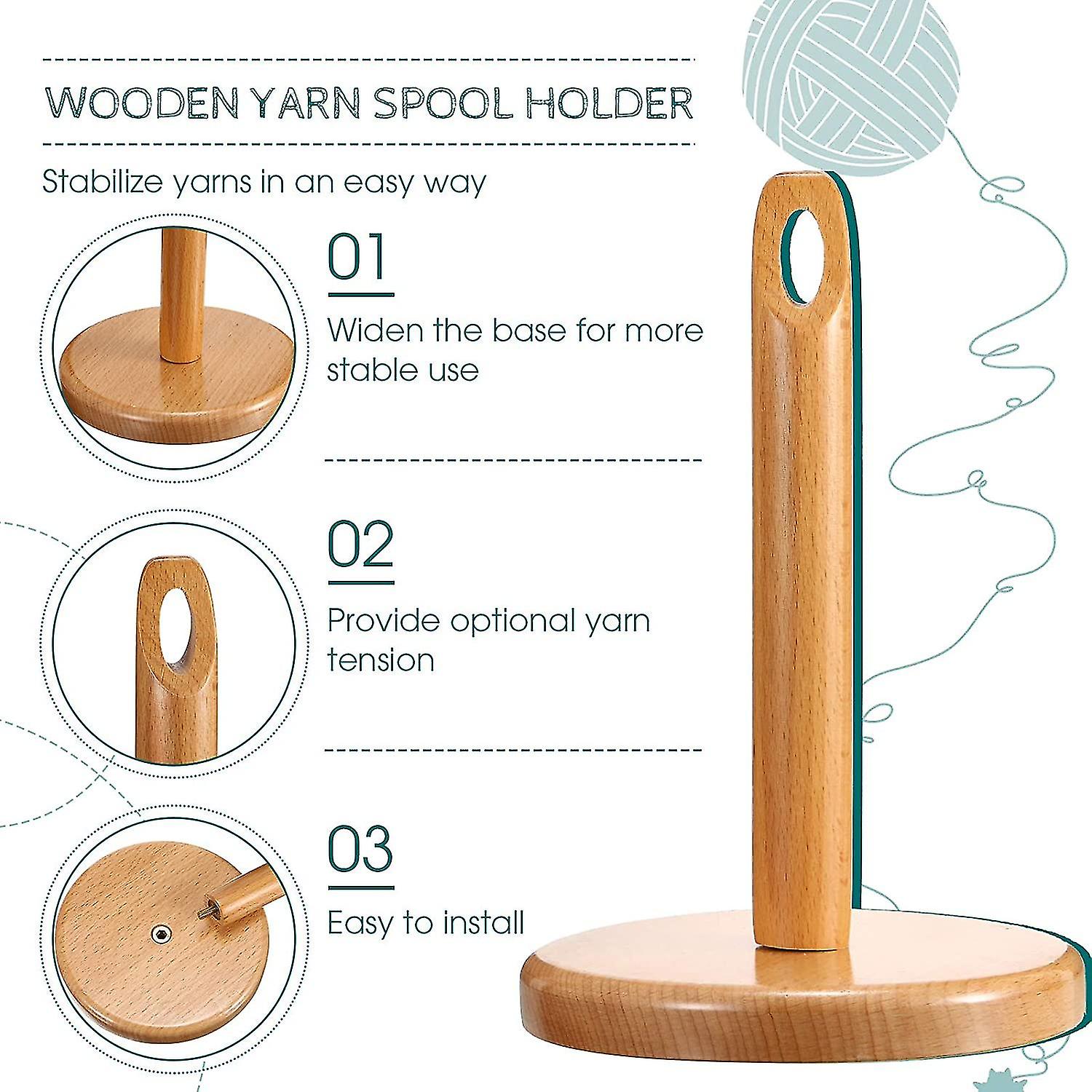 Wooden Creel For Knitting Crochet Wooden Stand | Fruugo DK