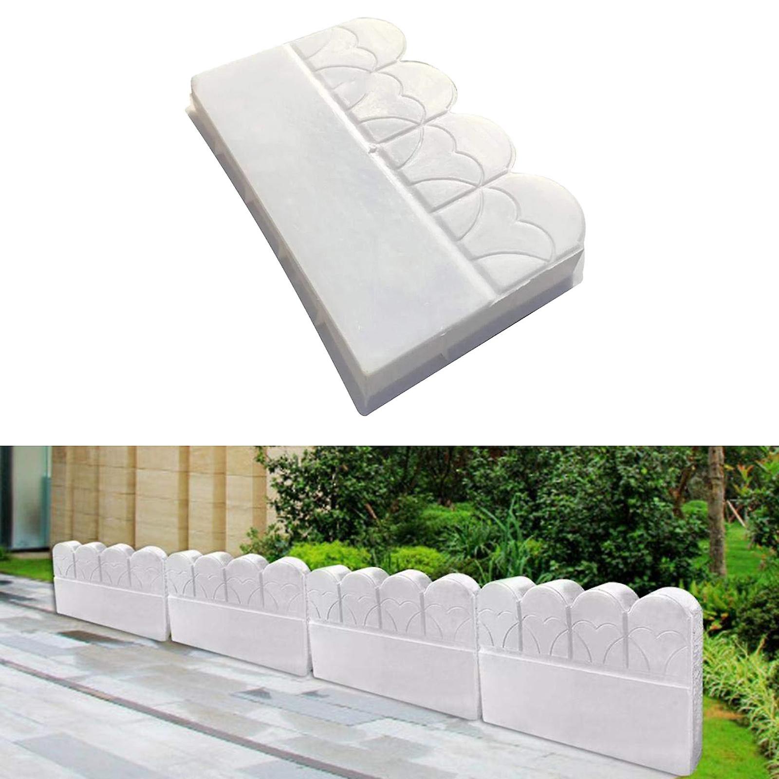 Concrete Mold Plaster Garden Fence Decor DIY Flower Bed Pavement Mould ...