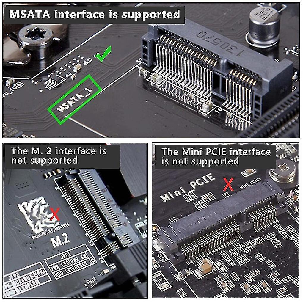 Msata To Sata Converter Card Mini Sata To 7-pin Sata Extension Adapter ...