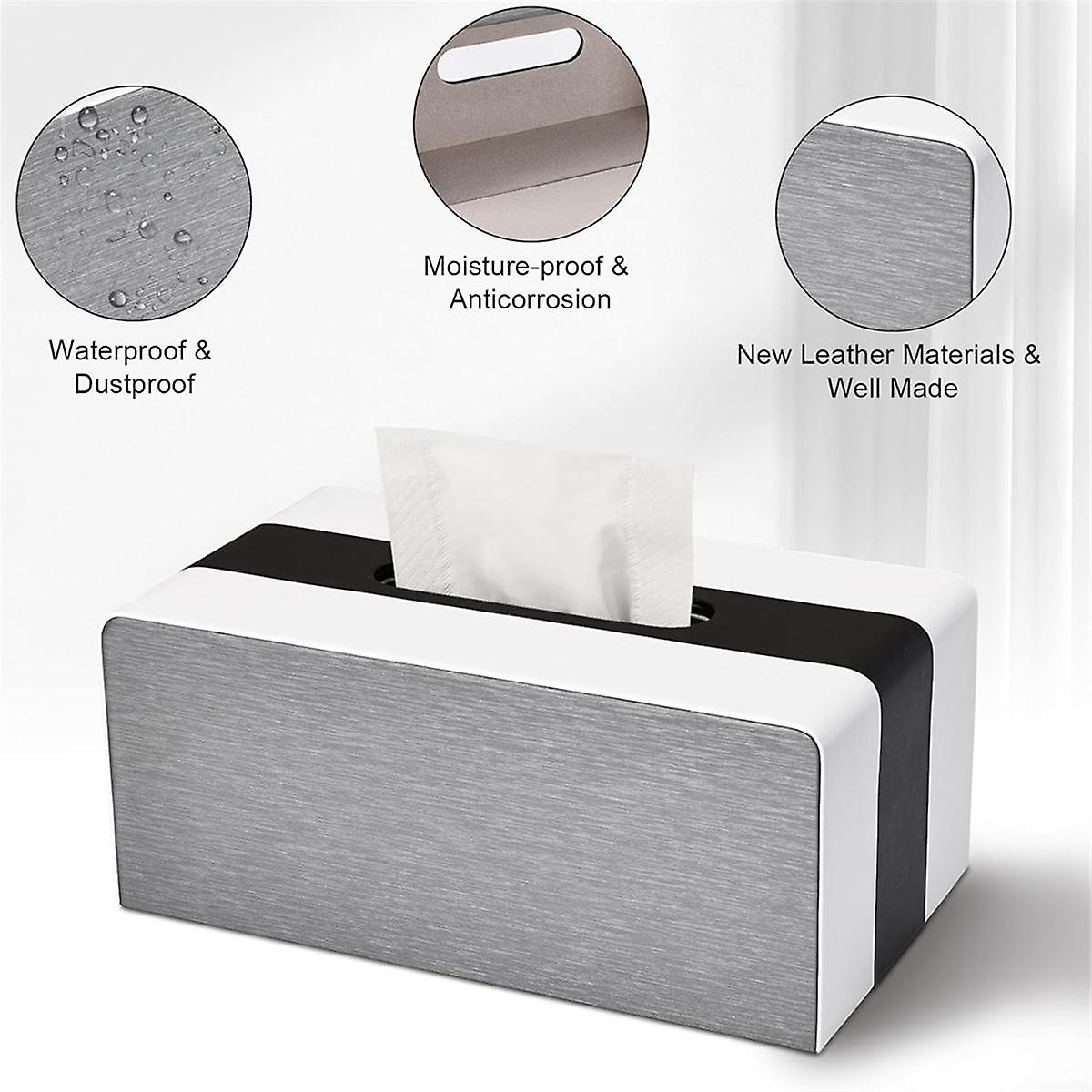 Issue Box Cover, PU Leather Tissue Box Covers Rectangular Tissue Holder ...