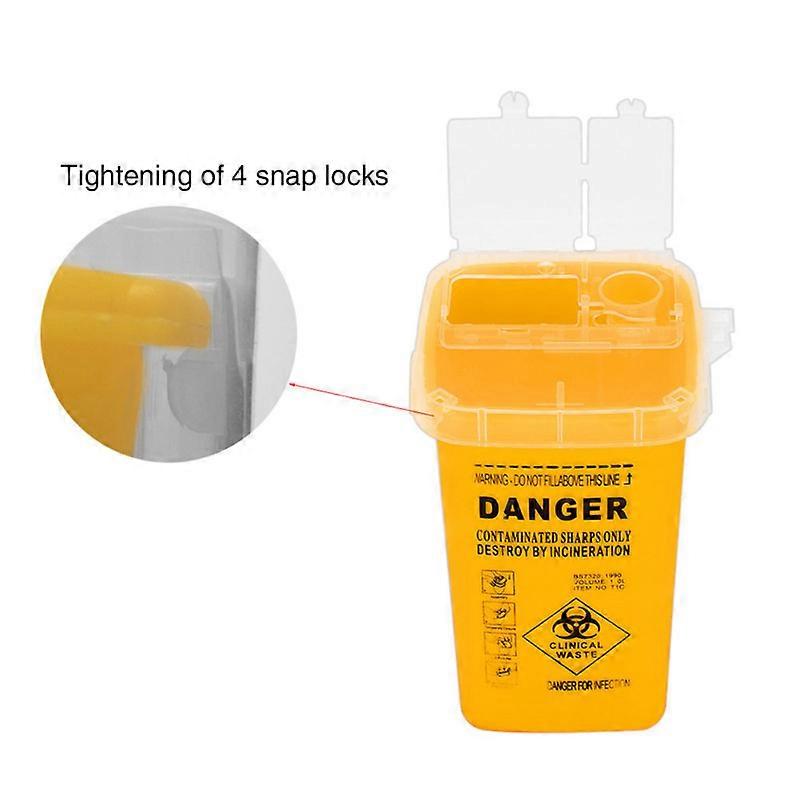 Tattoo Needle Sharps Danger Biohazard Collection Box Garbage Bucket ...