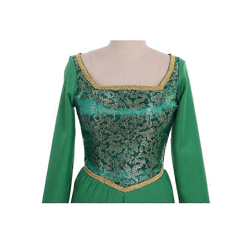 Shrek Fiona Prinsesse Kjole, Prinsesse Fiona Kostume, Shrek og Fiona Cosplay Outfits Halloween ...