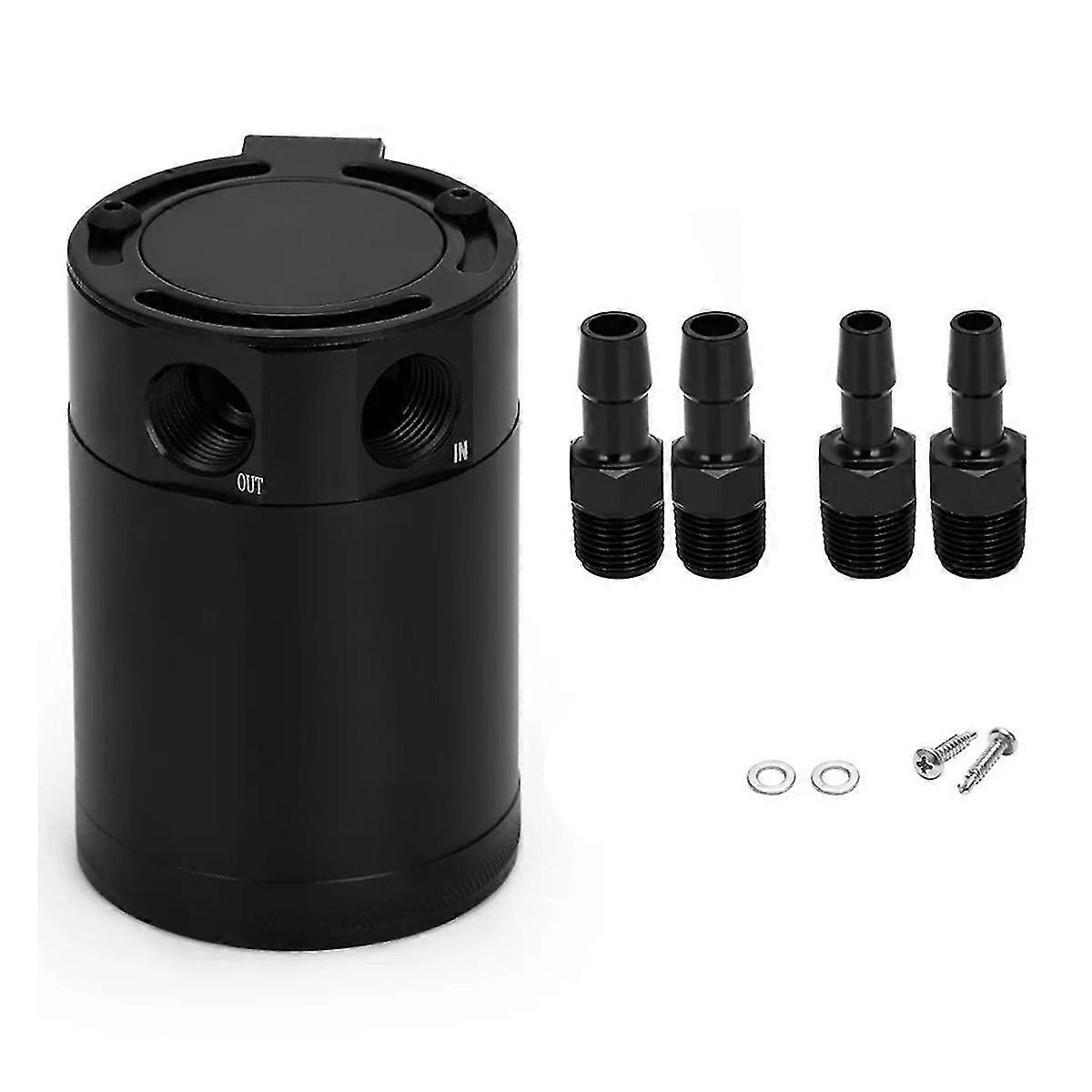 Universal Oil Catch Can Compact Baffled 2-port Aluminum Reservoir Oil ...