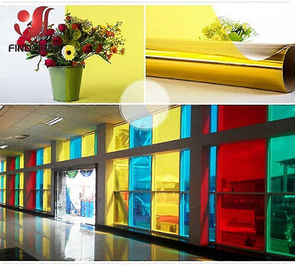 Transparent window film multicolor solar tint self adhesive stain glass ...