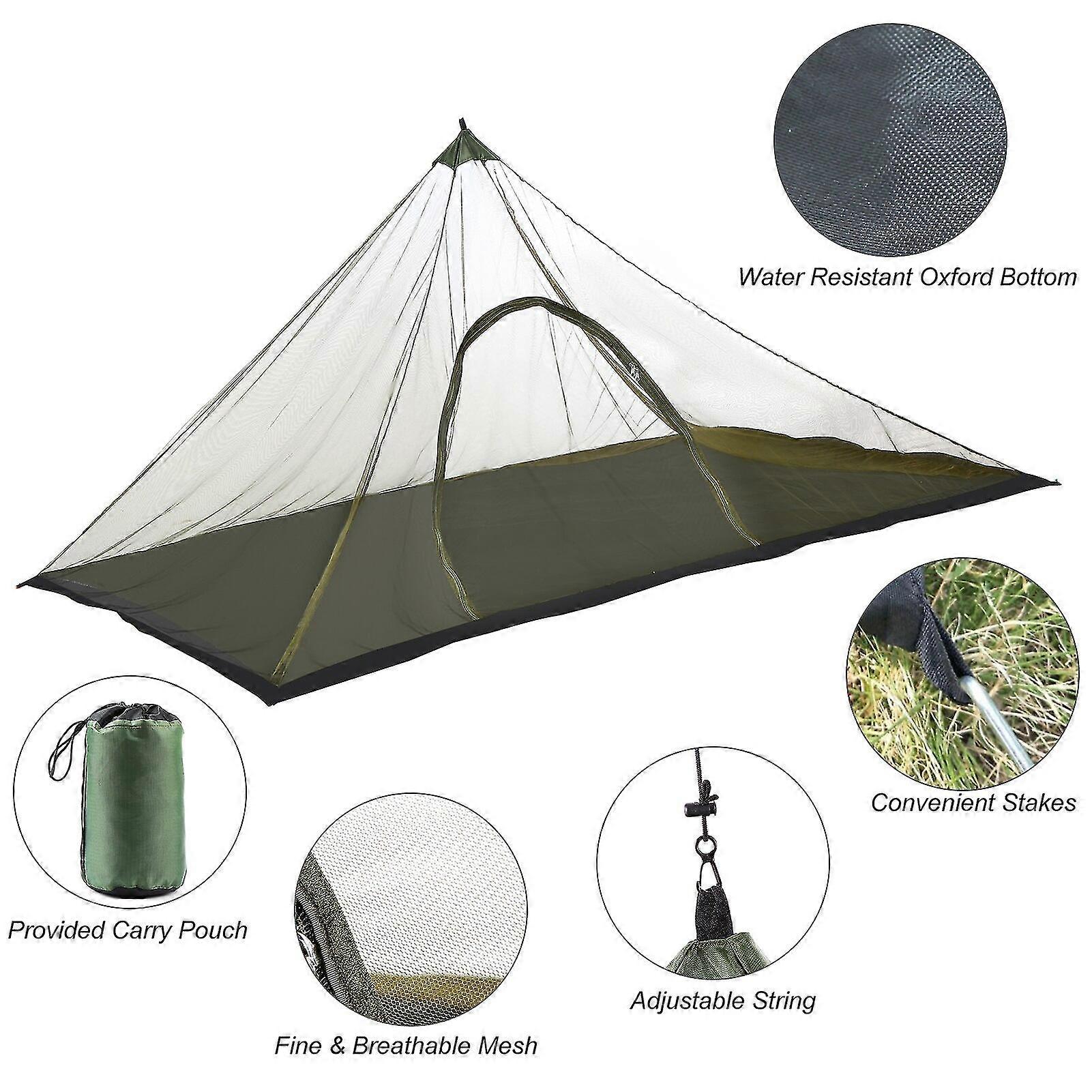Ultralight Mesh Tent Portable Backpacking Mountaineering Trekking Pole ...