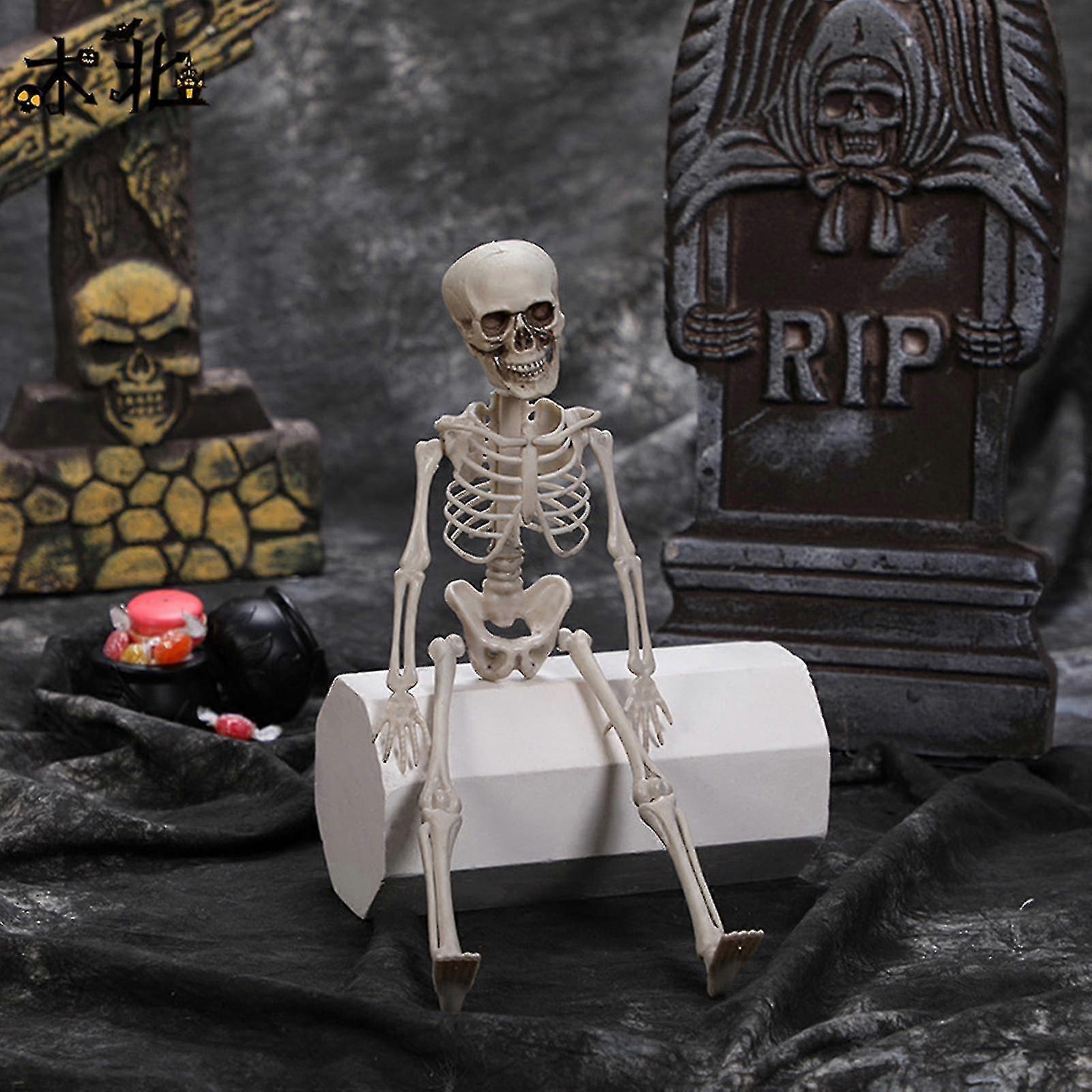 Halloween Decoration Full Body Skeleton Plastic Bones With Posable ...