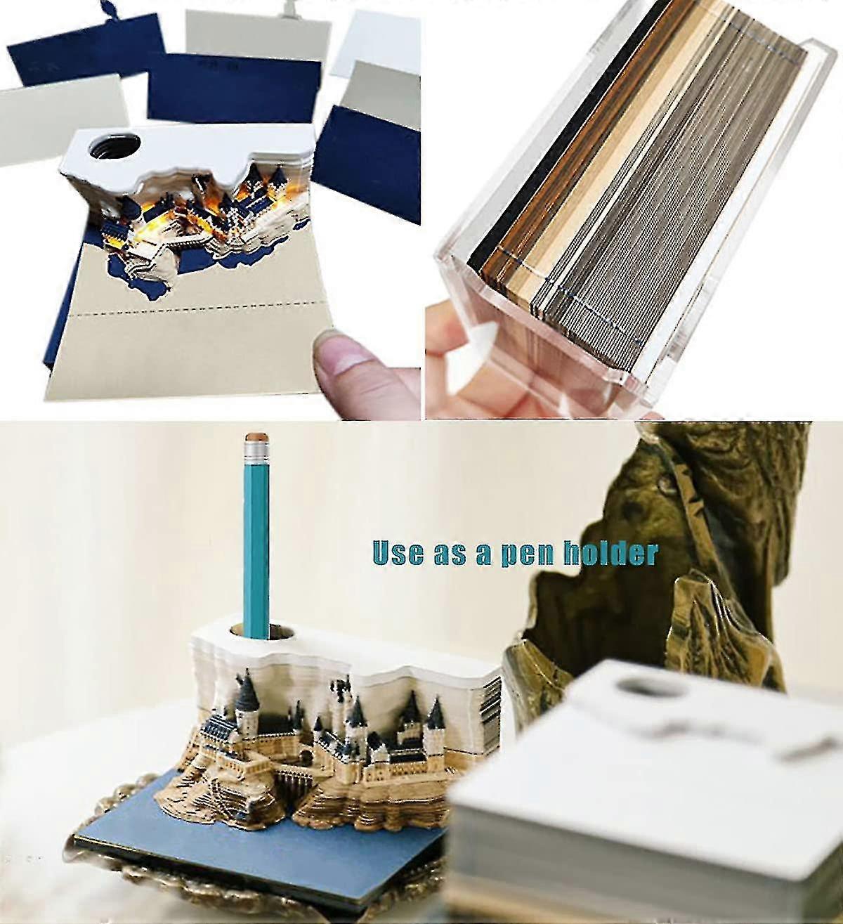 3d Memo Pad Creative Hogwarts Castle Notepad Convenience Stickers Gift ...