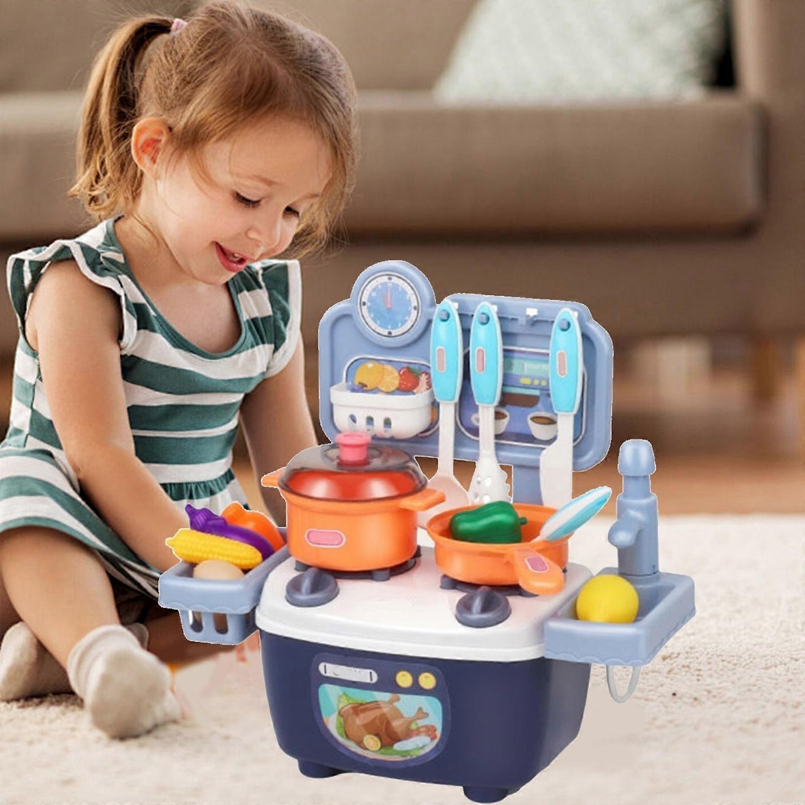 Play Kitchen Toy Set Equipped With Faucet And Kitchen Toy Simulation ...