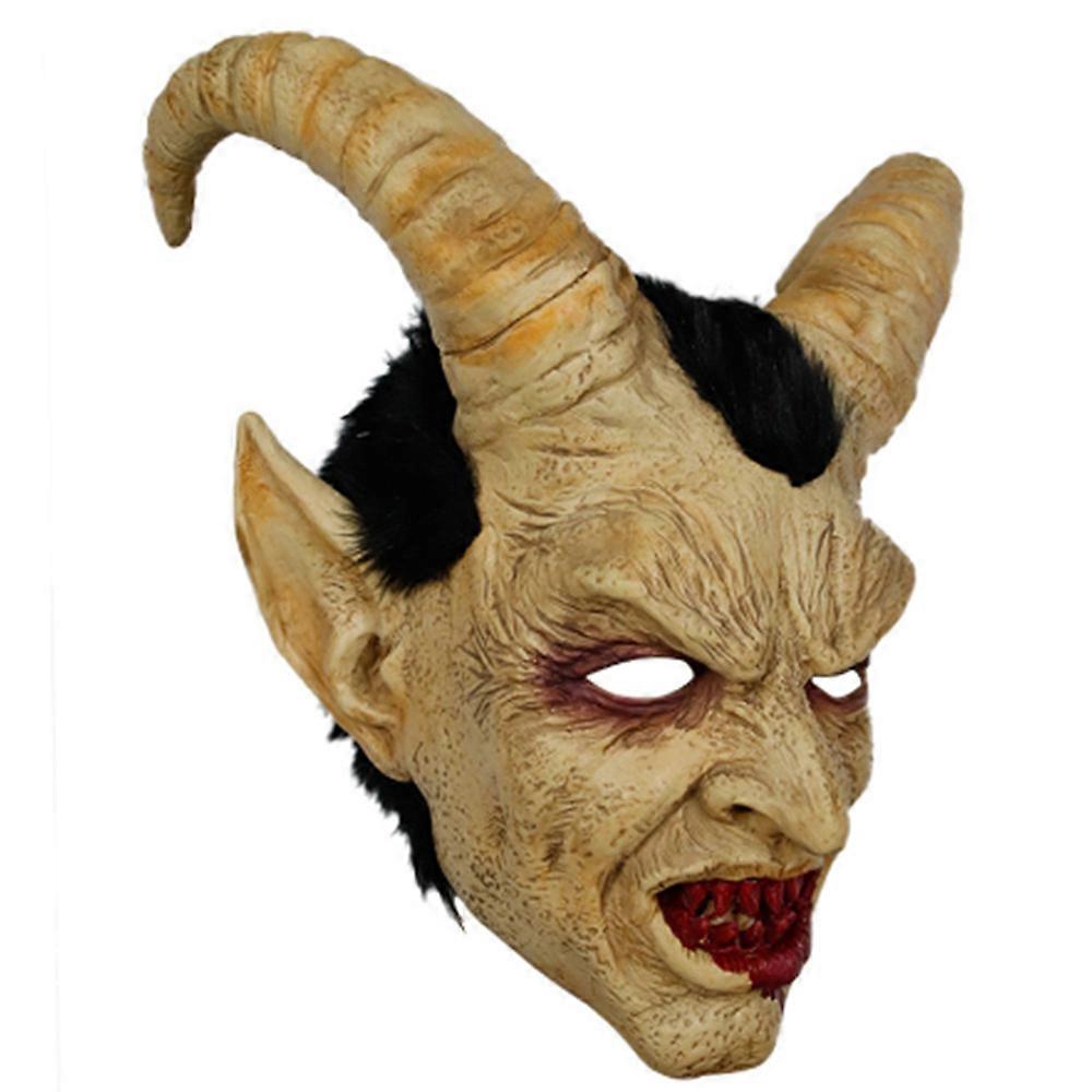 Halloween Mask Lucifer Face Mask Devil Masks Latex Masquerade | Fruugo UK