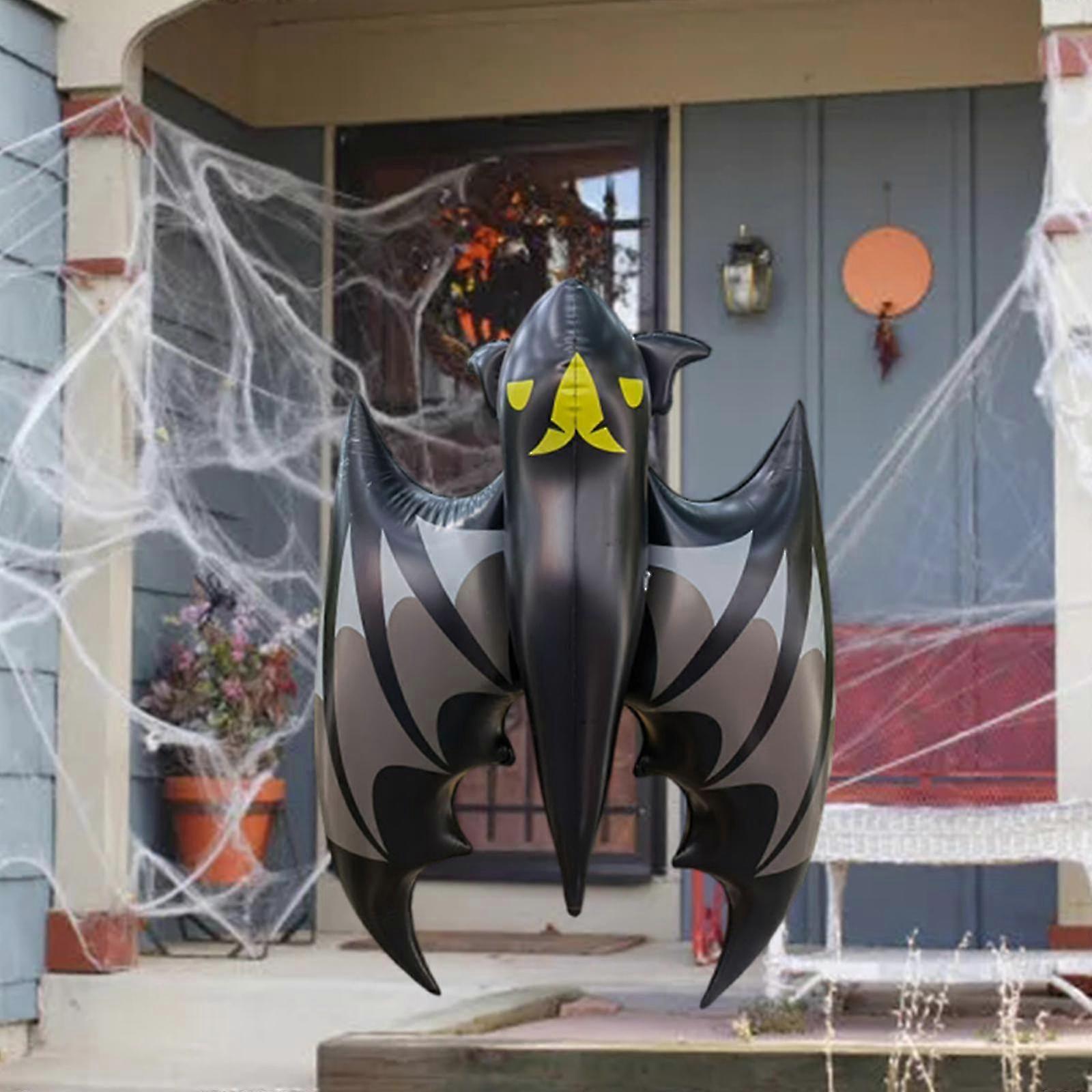 3ft Air Pumped Black Bat Inflatable Yard Decoration Halloween Party ...