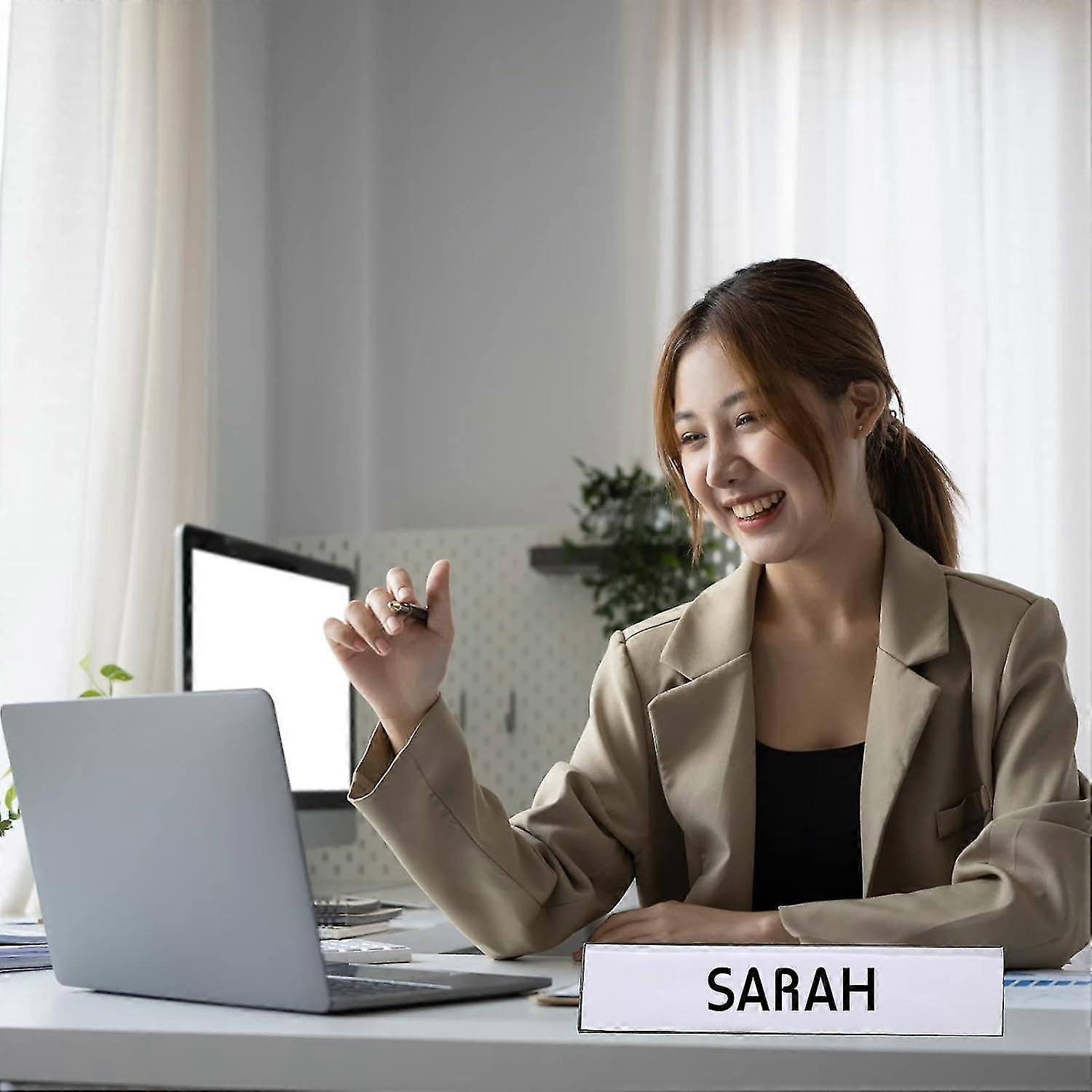 Acrylic Name Plates for Desks 2 x 10 Inch Clear Name Tent Holders ...