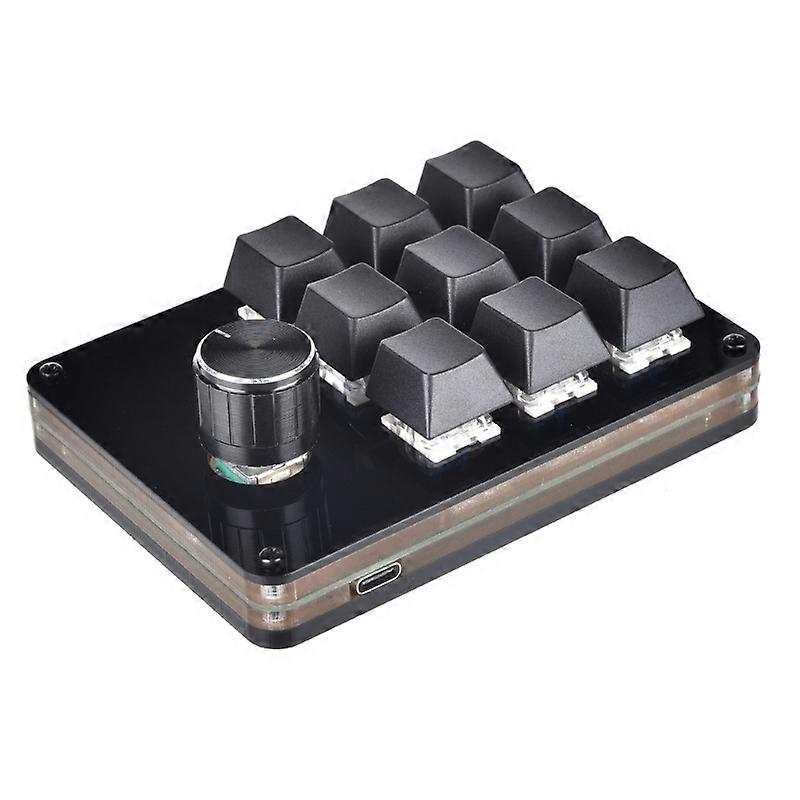 Mini Macro Mechanical Keyboard 9 Key Fully Programmable Keyboard with 1 ...