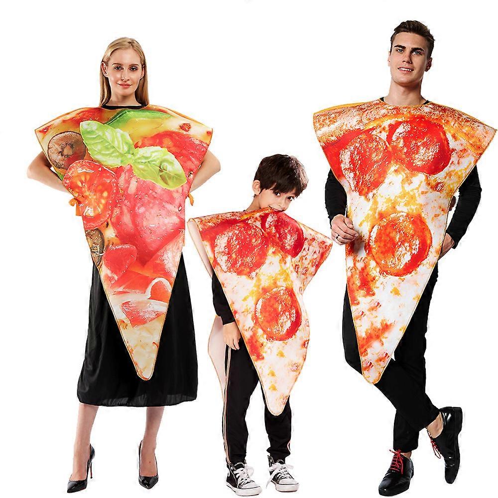 Adult Funny Pizza Costume Halloween Food Cosplay Family Group Outfits ...