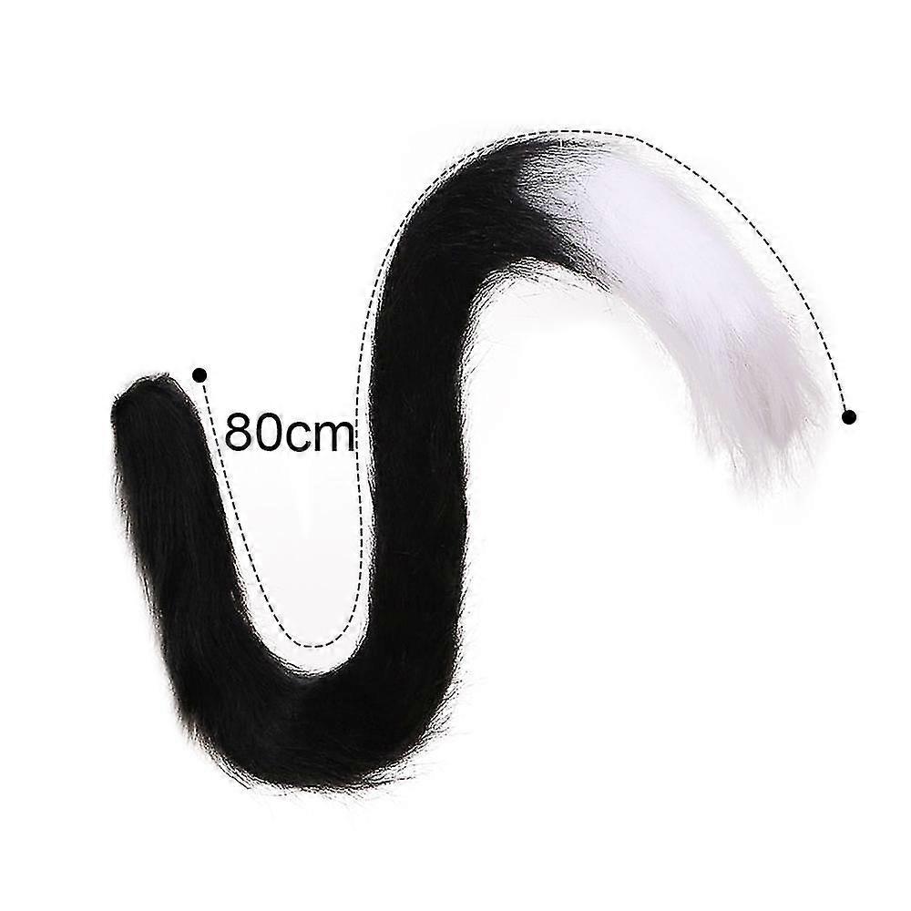 Cat Tail Animals Monkey Bicolor Tail Halloween Party Anime Costume ...
