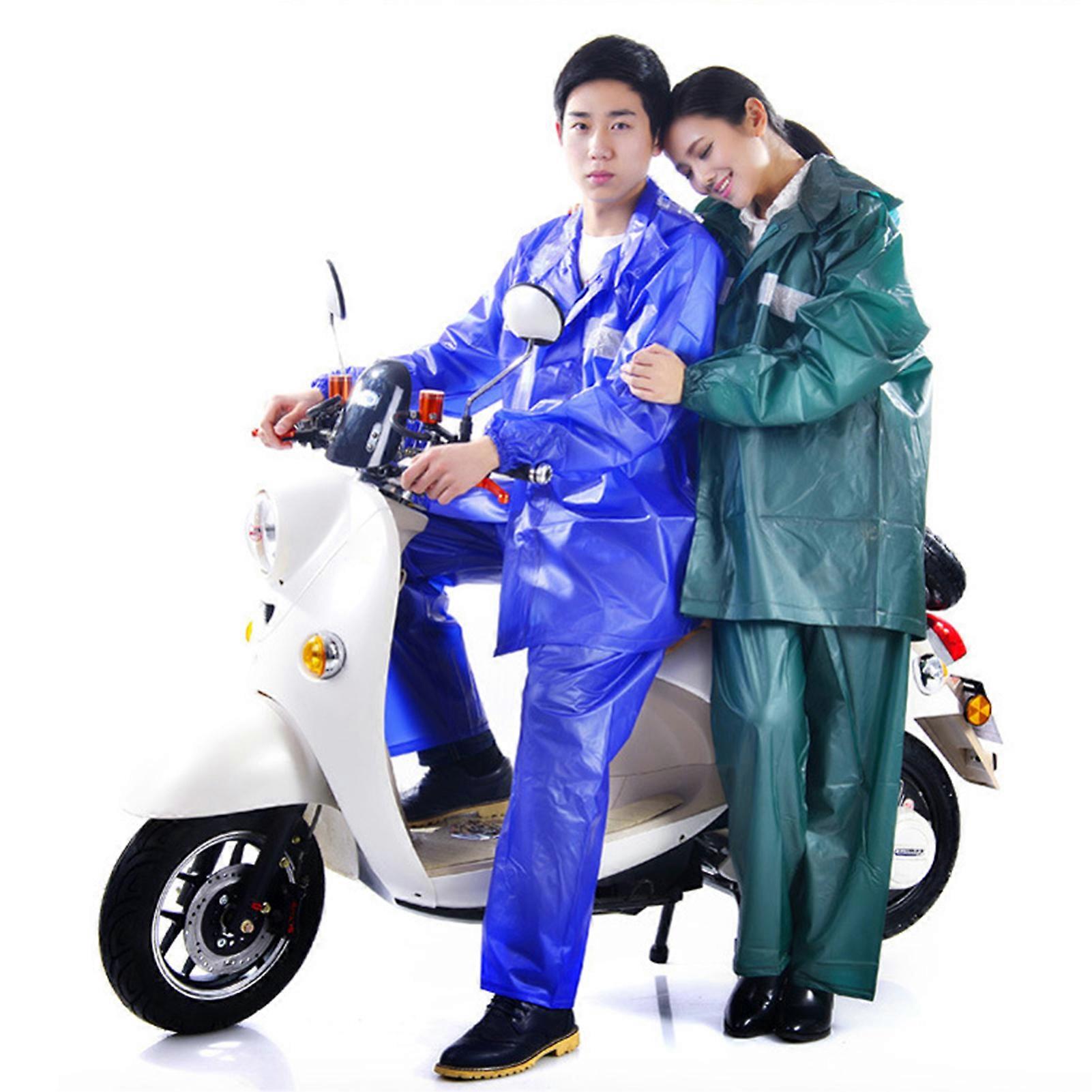 1 Set Adults Rain Suit Waterproof Breathable High Visibility Reflective ...