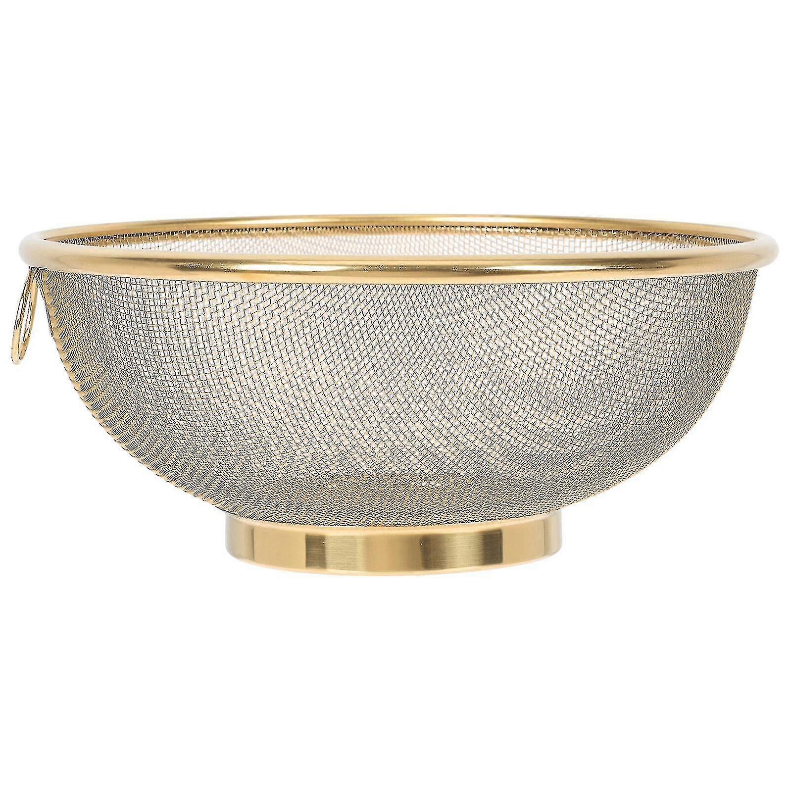 Stainless Steel Mesh Colander Strainer Basket Drainer Fine Mesh ...