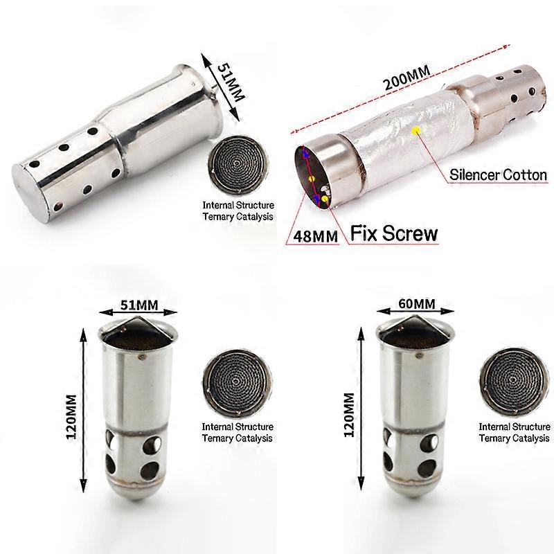 Universal Motorcycle 51mm 60mm DB Killer Exhaust Modified Muffler ...
