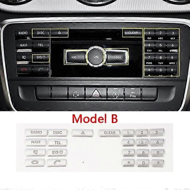 Center Console CD Multimedia Buttons Decals Trim For Mercedes Benz GLA ...