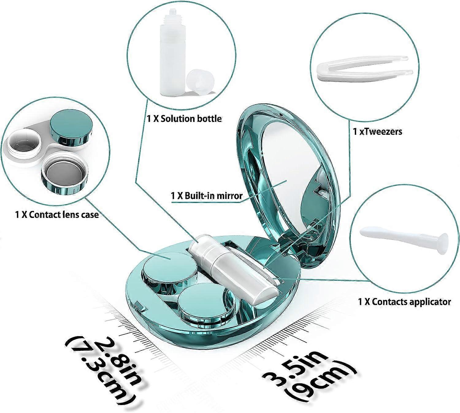 Contact lens case, portable contact lens case set with mirror, travel ...